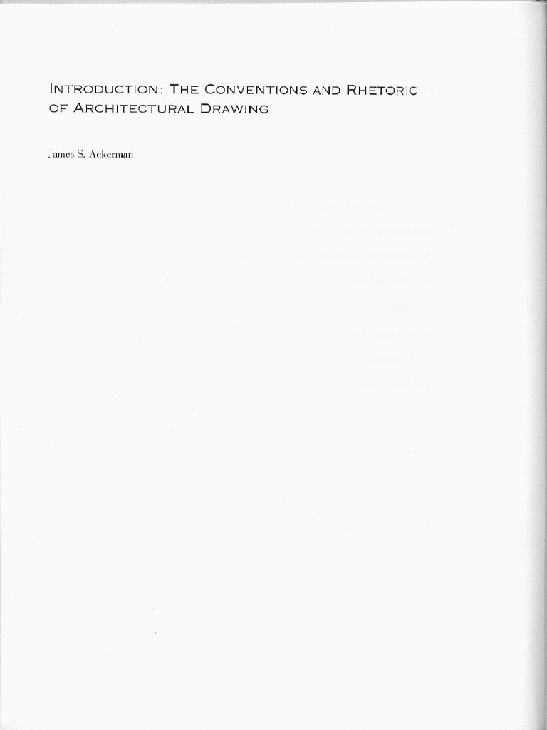 Ackerman - The Conventions and Rhetoric of Architectural Drawing X | PDF