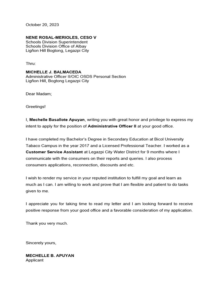 Letter of Intent AOII | PDF