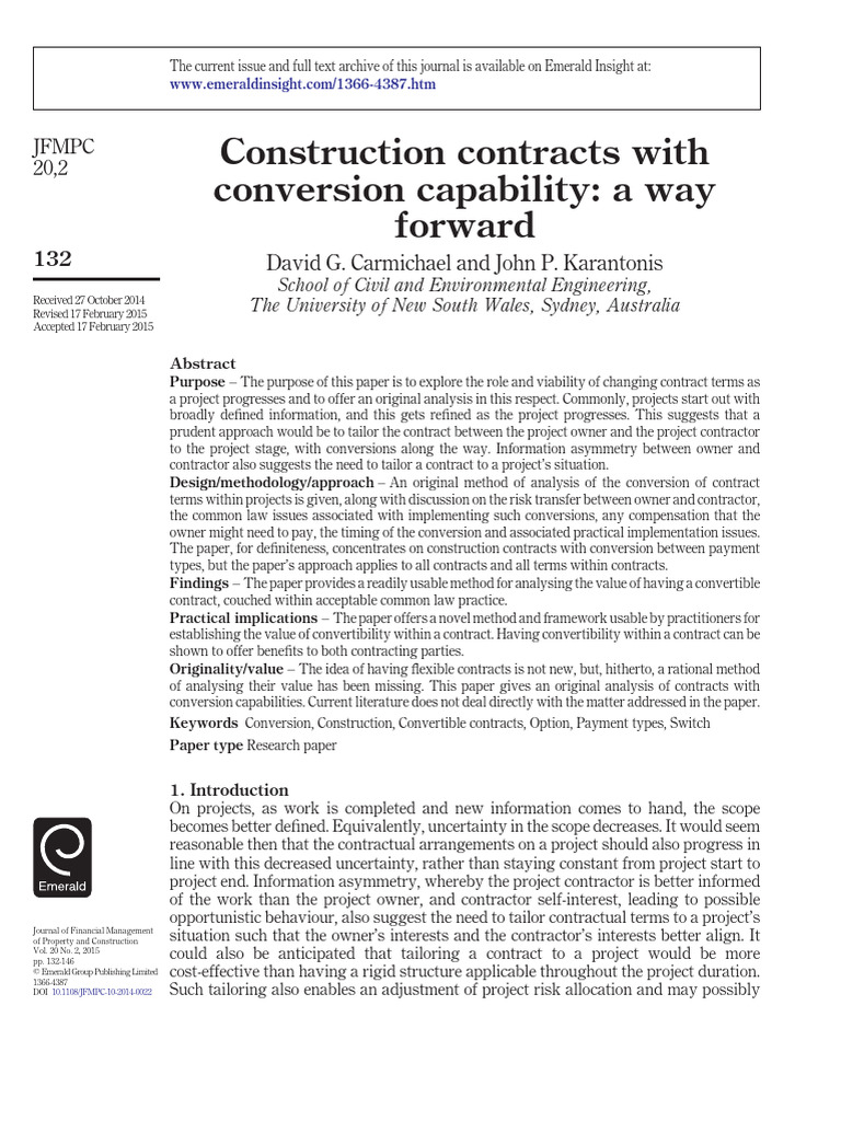 Construction Contracts With Co | PDF | Option (Finance) | Black–Scholes ...