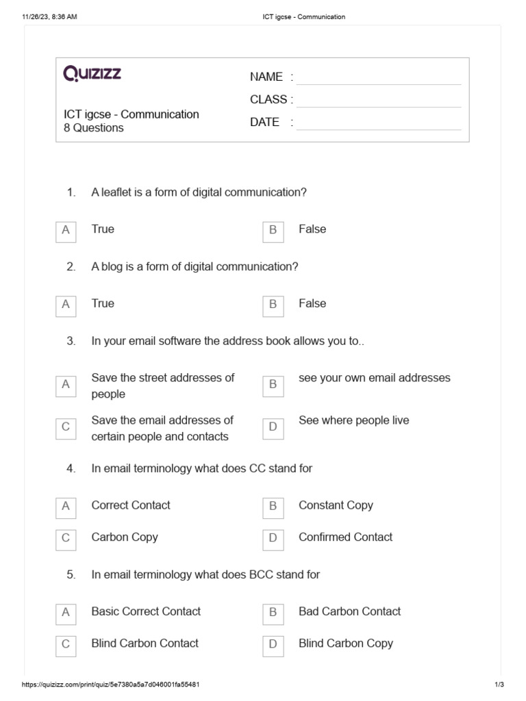 ICT Igcse - Communication | PDF | Communication | Cyberspace ICT Igcse - Communication | PDF | Communication | Cyberspace