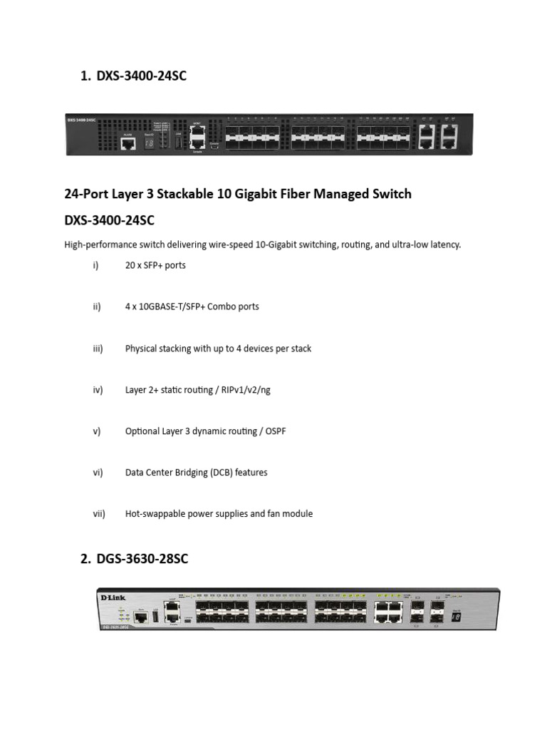 D-Link Layer 3 Switch | PDF