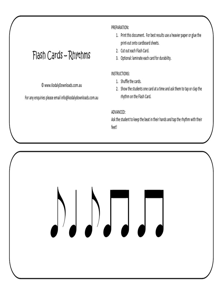 SynCopation Flash Cards | PDF