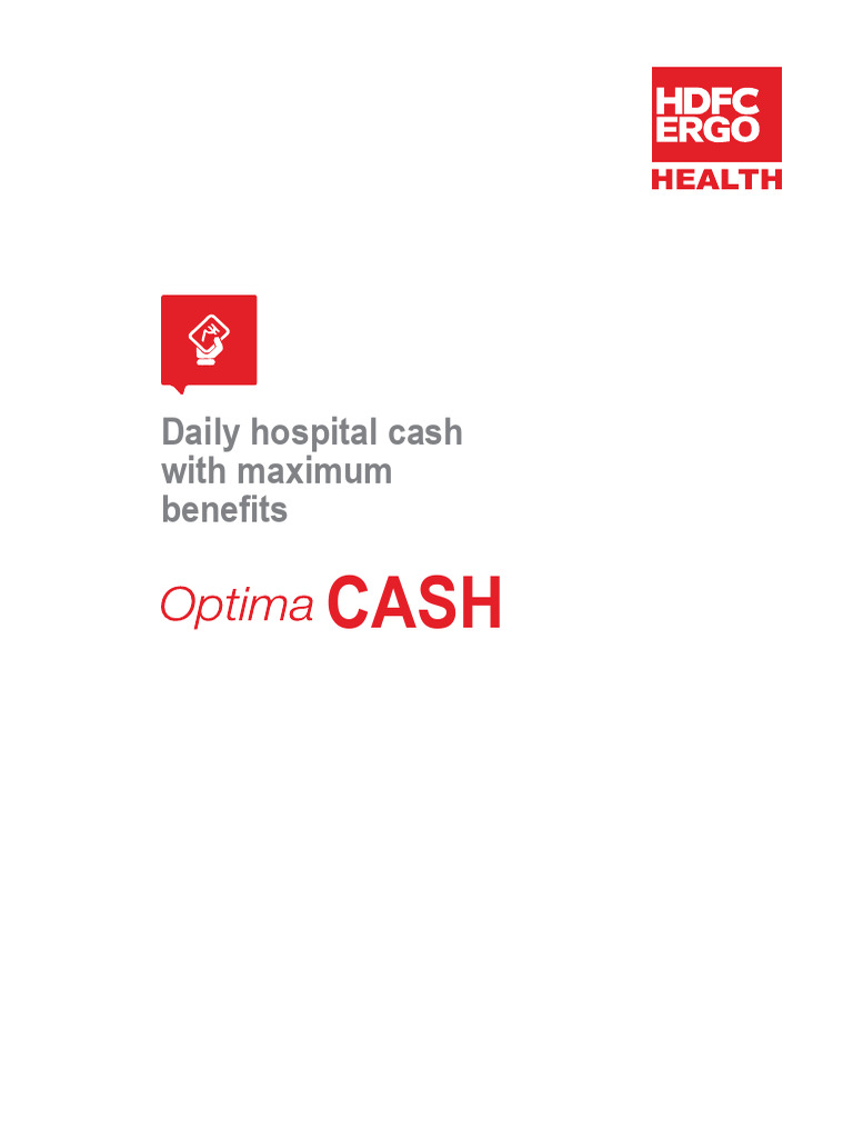 optima-cash-brochure | PDF | Insurance | Hospital