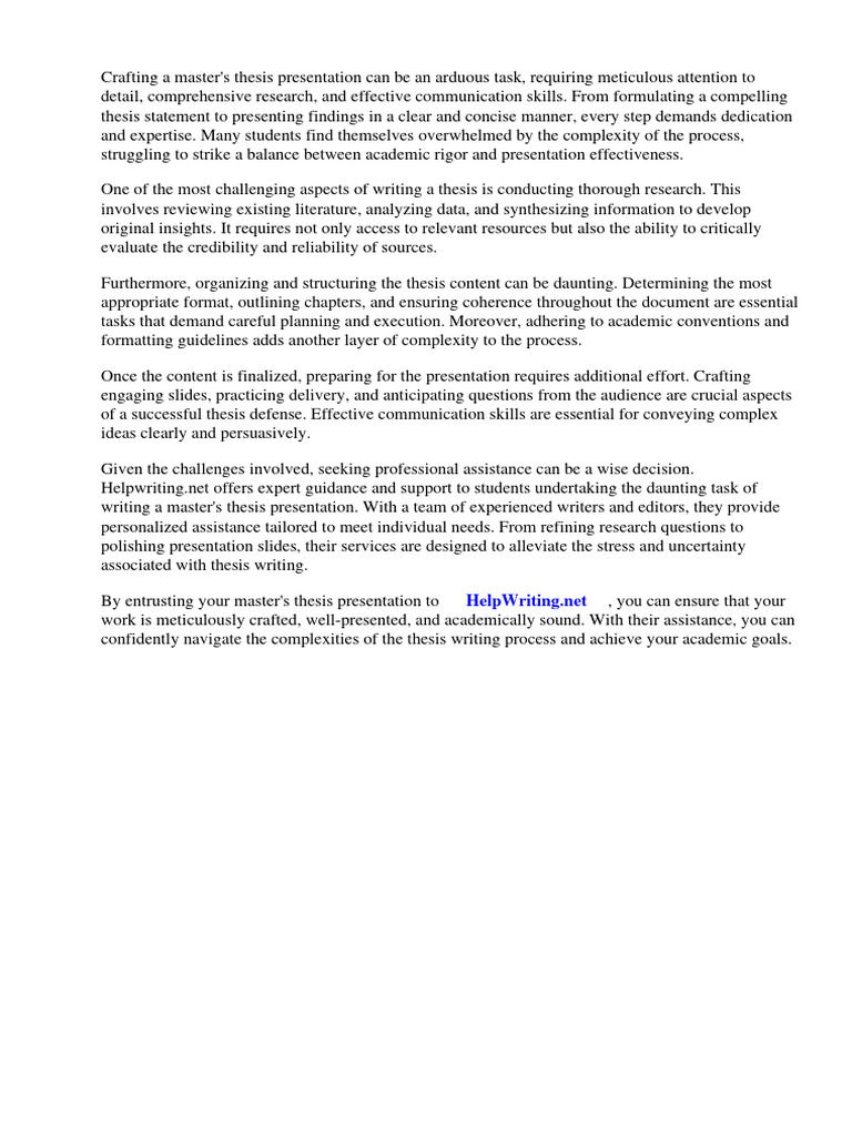 Master Thesis Presentation | PDF | Thesis | Microsoft Power Point