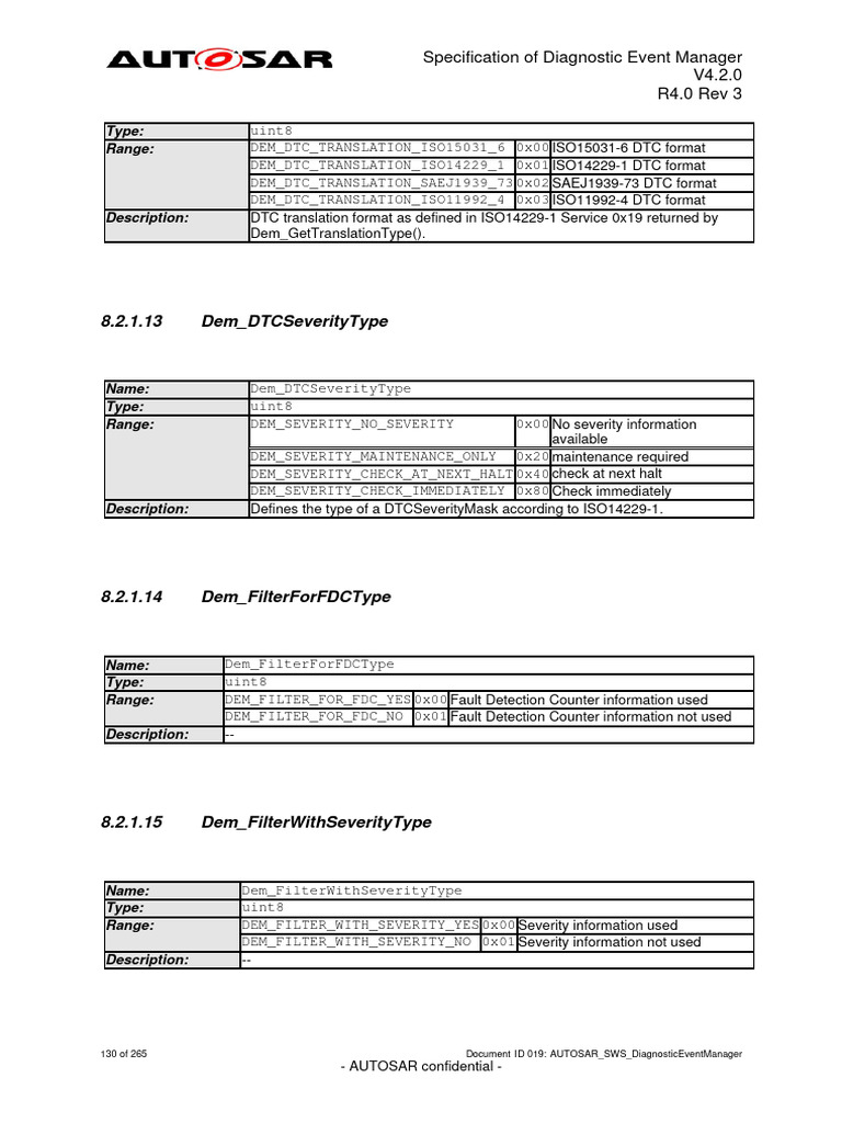 AUTOSAR SWS DiagnosticEventManager-已解锁 130-135 | PDF | Computer ...