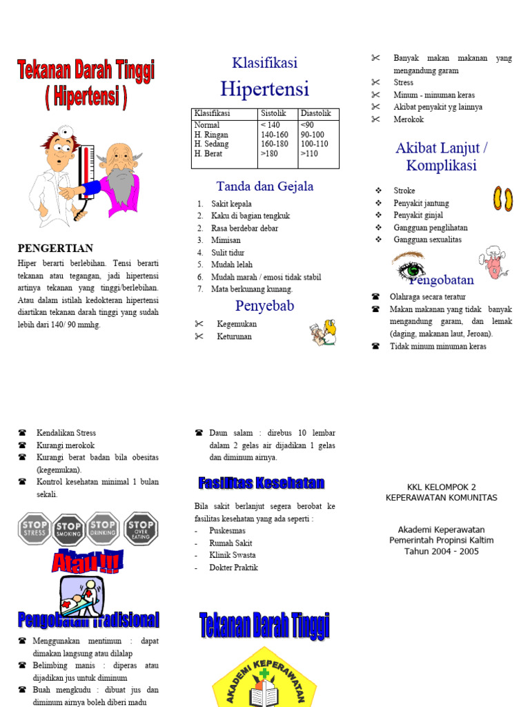 Leflet Hipertensi Untuk Lampiran | PDF