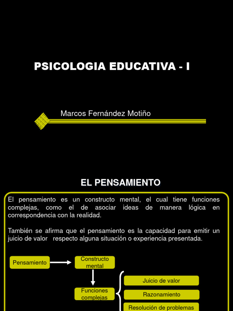 Psico Educ. I. 6 | PDF | Pensamiento | Mente