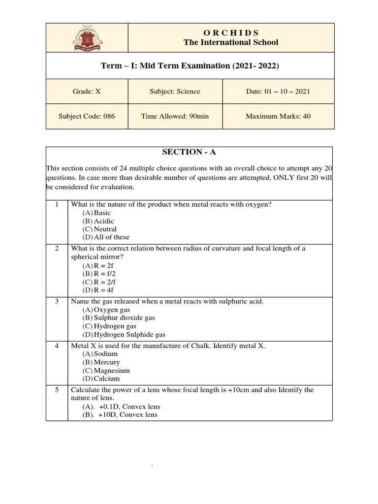 Grade 10 - Term 1 - Science - Final - Send | PDF | Atoms | Chemical ...