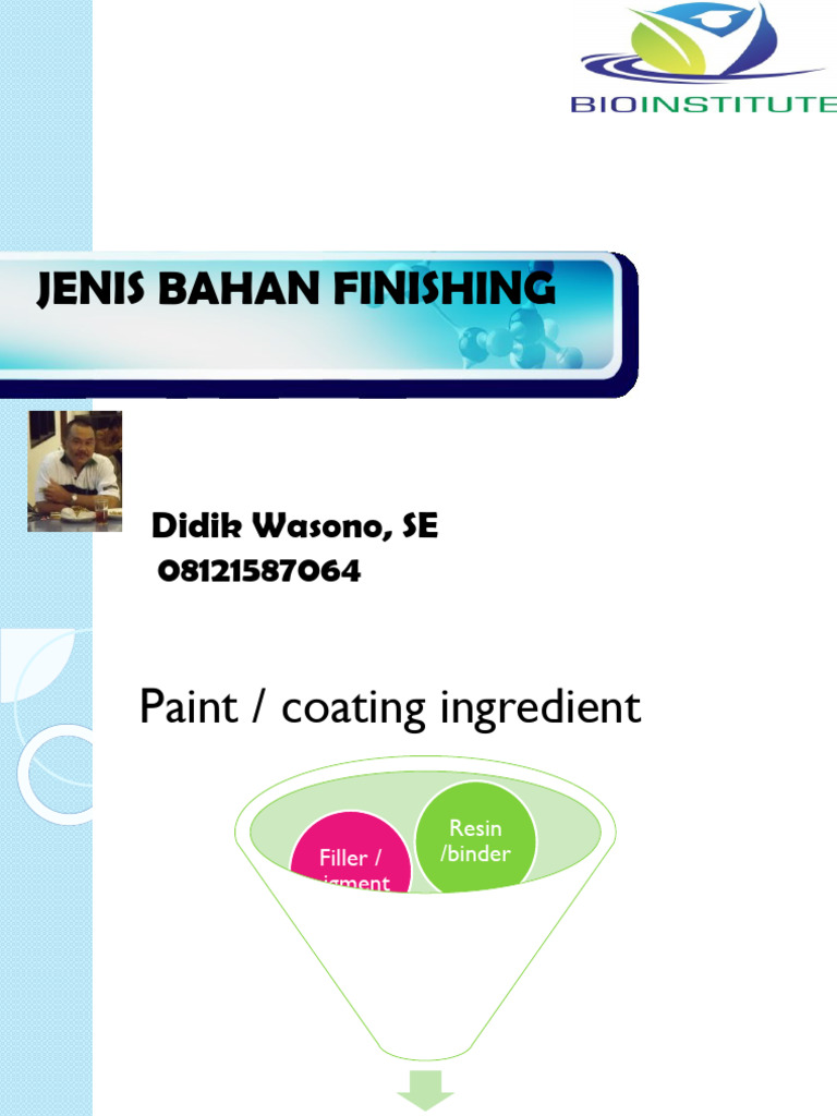 JENIS BAHAN FINISHING - Didik Bio | PDF | Paint | Paintings