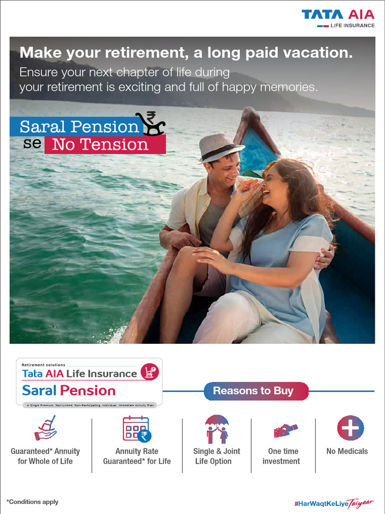 Saral Pension V8 Leaflet | PDF | Insurance | Life Annuity