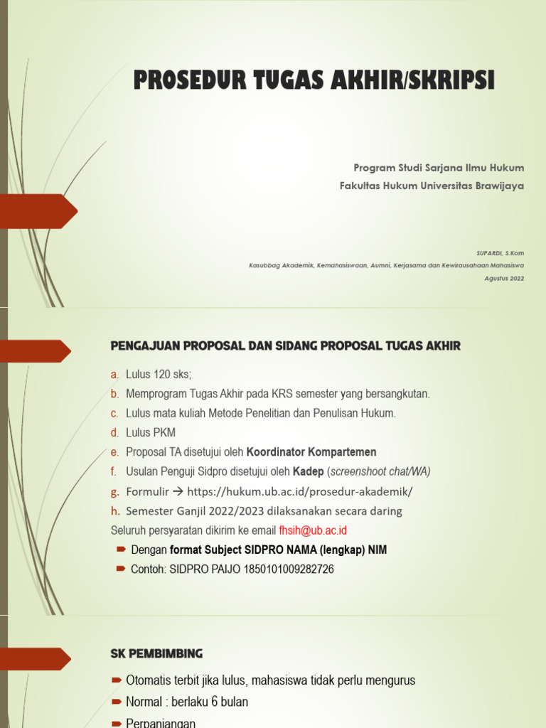 Prosedur Tugas Akhir | PDF