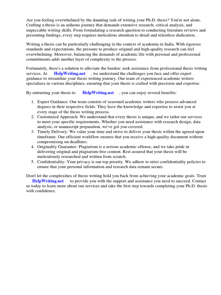 Phd Thesis Writing In India Download Free Pdf Thesis Doctor Of Philosophy