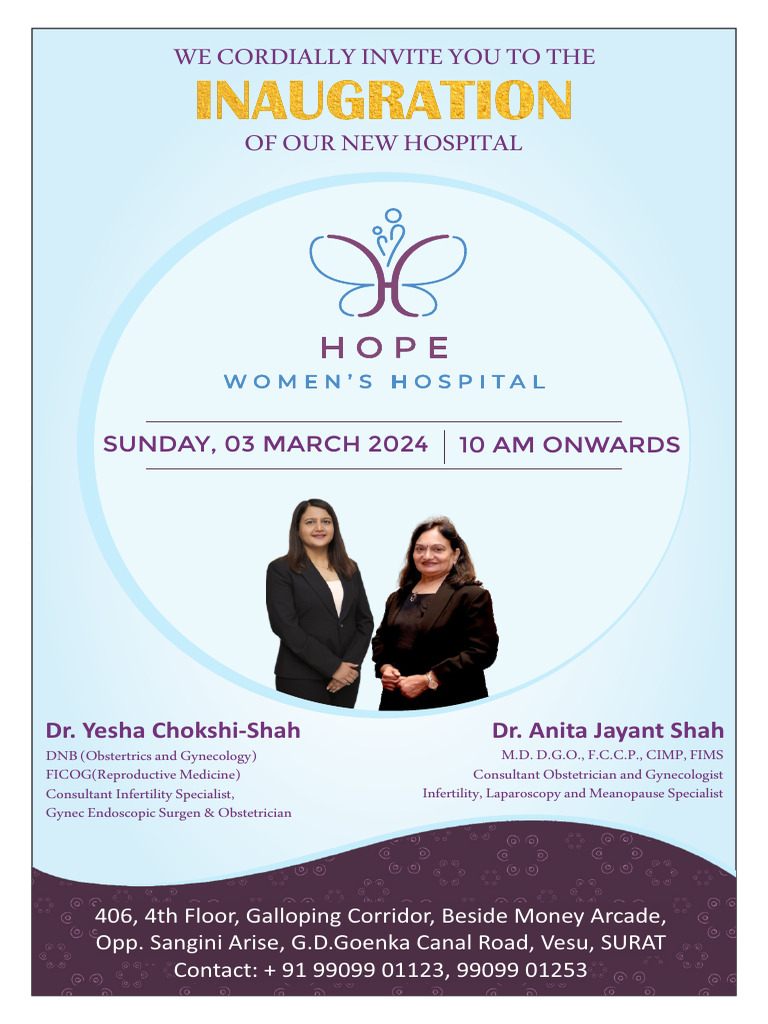 Hope Hospital - Invitation | PDF | Self-Improvement | Wellness