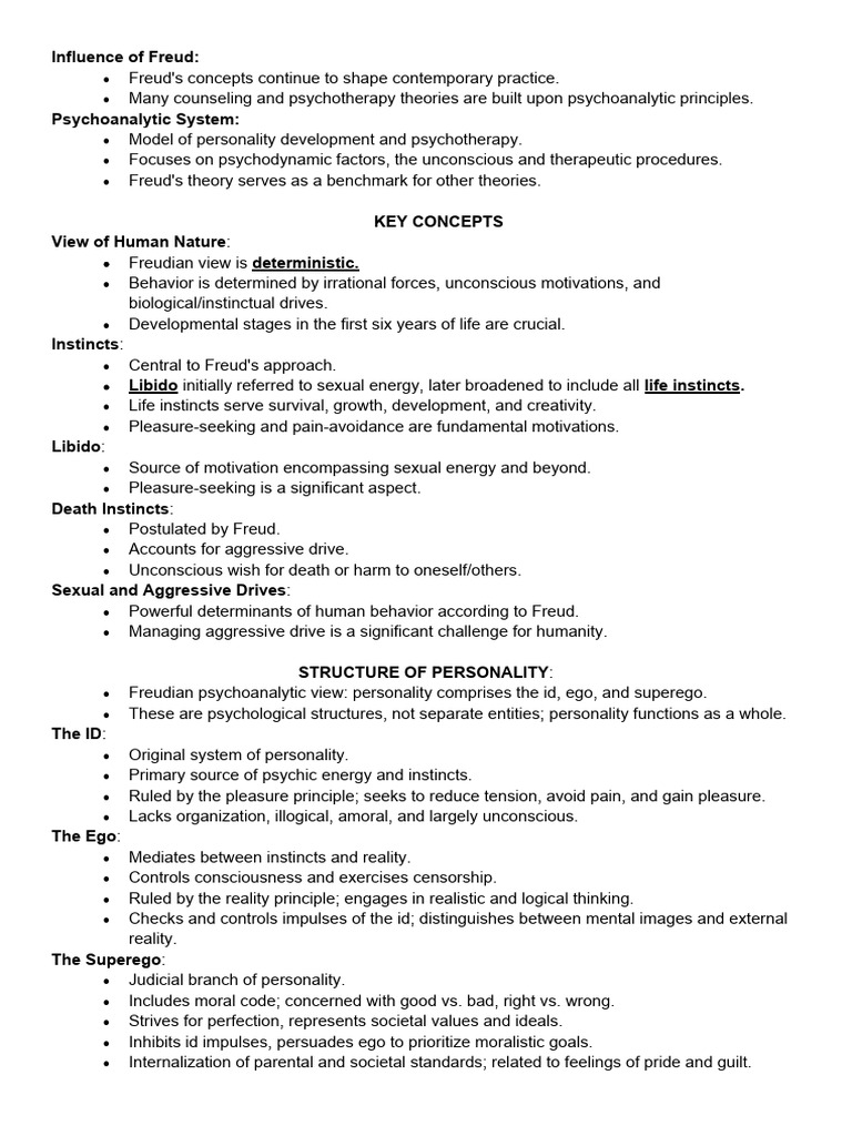 Influence Of Freud Pdf Psychoanalysis Psychotherapy