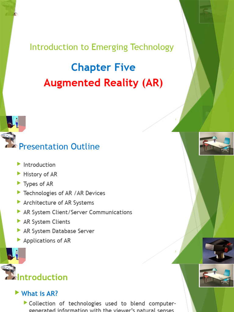 Chapter 5 - Augmented Reality (AR) | PDF | Augmented Reality | Virtual Reality