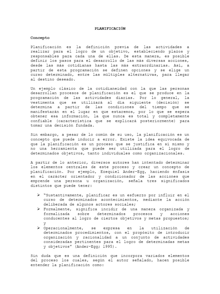 PLANIFICACIÓN, ORGANIZACION, DIRECCION Y CONTROL | PDF | Planificación ...