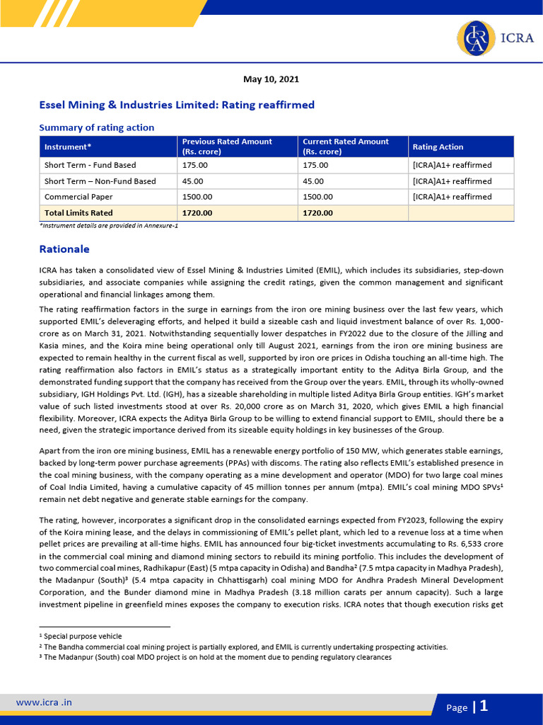 Essel Mining | PDF | Mining | Market Liquidity