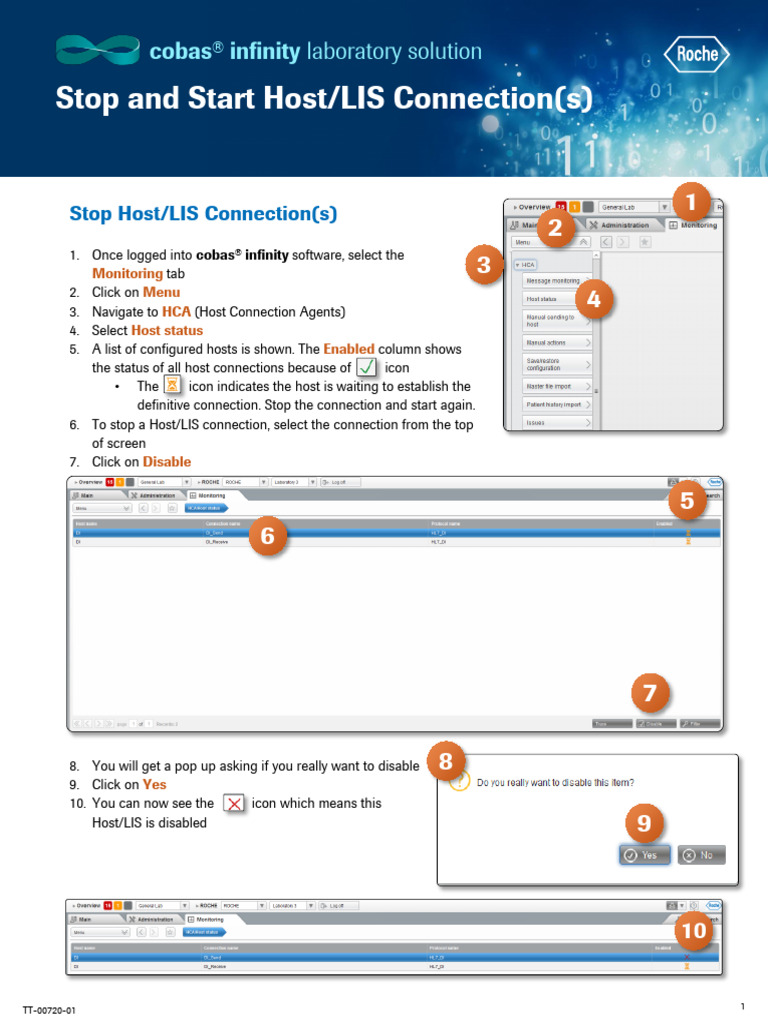 Data Bytes Stop and Start Host Lis Connections QRG | PDF | Icon ...