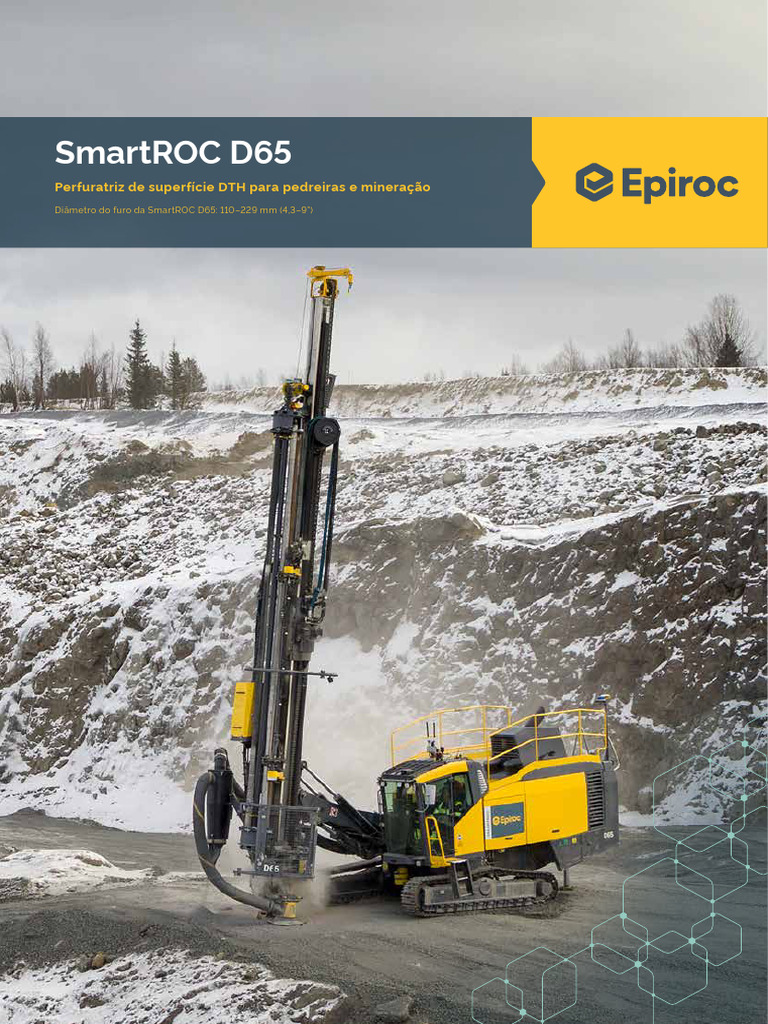 Perfuratriz SmartROC D65: Inovação em Mineração | PDF | Automação | Motores