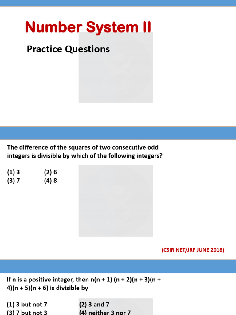 L2 Number System II DPP | PDF