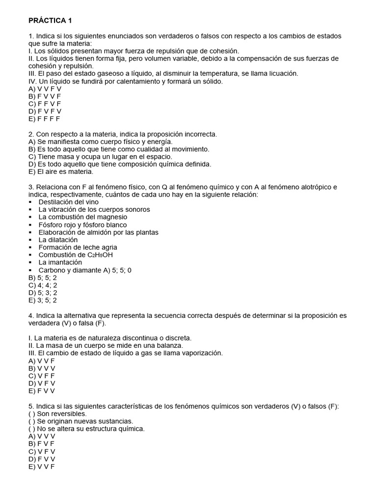 Quimica Ejercicios Tema 1 | PDF | Mezcla | Importar