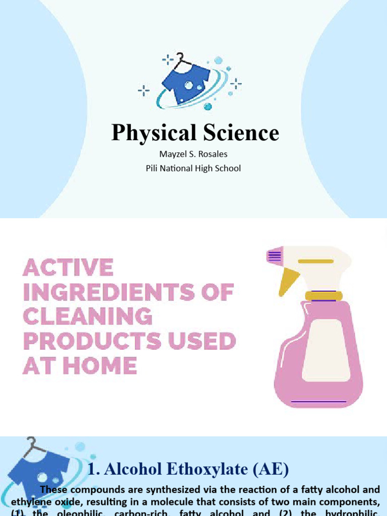 Chemical Compounds in Cleaning Products | PDF | Surfactant | Ammonia