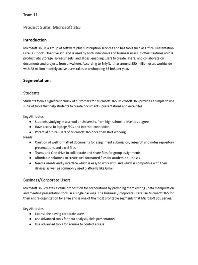 Segmentation & Value Proposition - MS Office | PDF | Microsoft Excel ...
