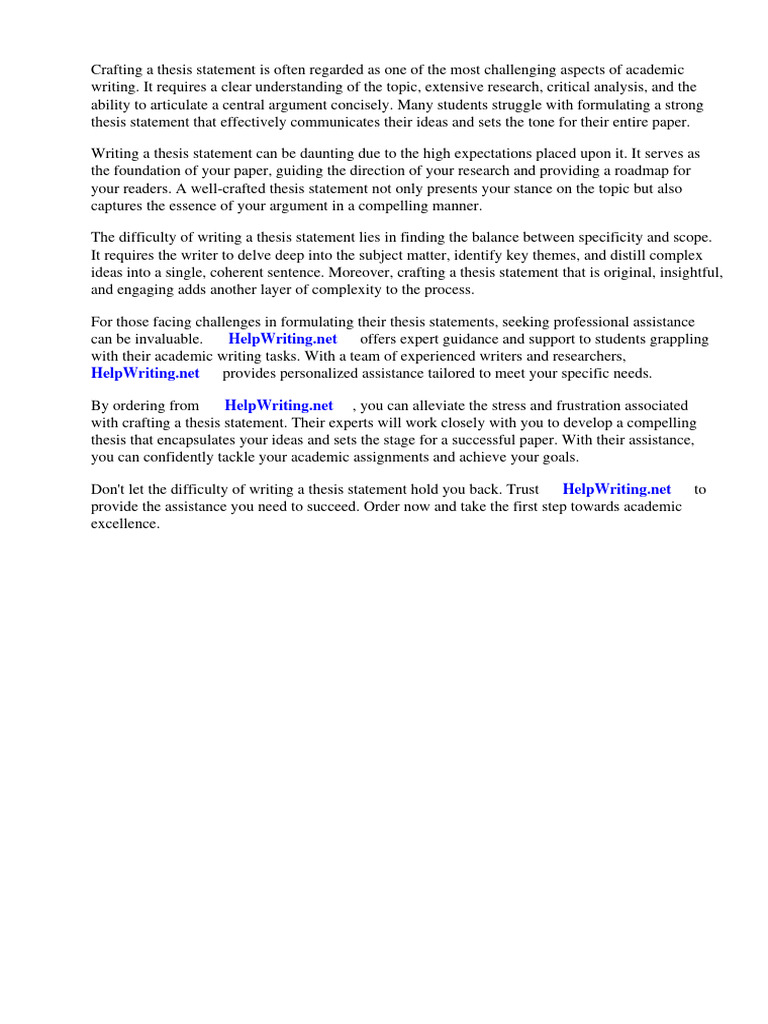 Thesis Statement Posters | PDF | Essays | Thesis