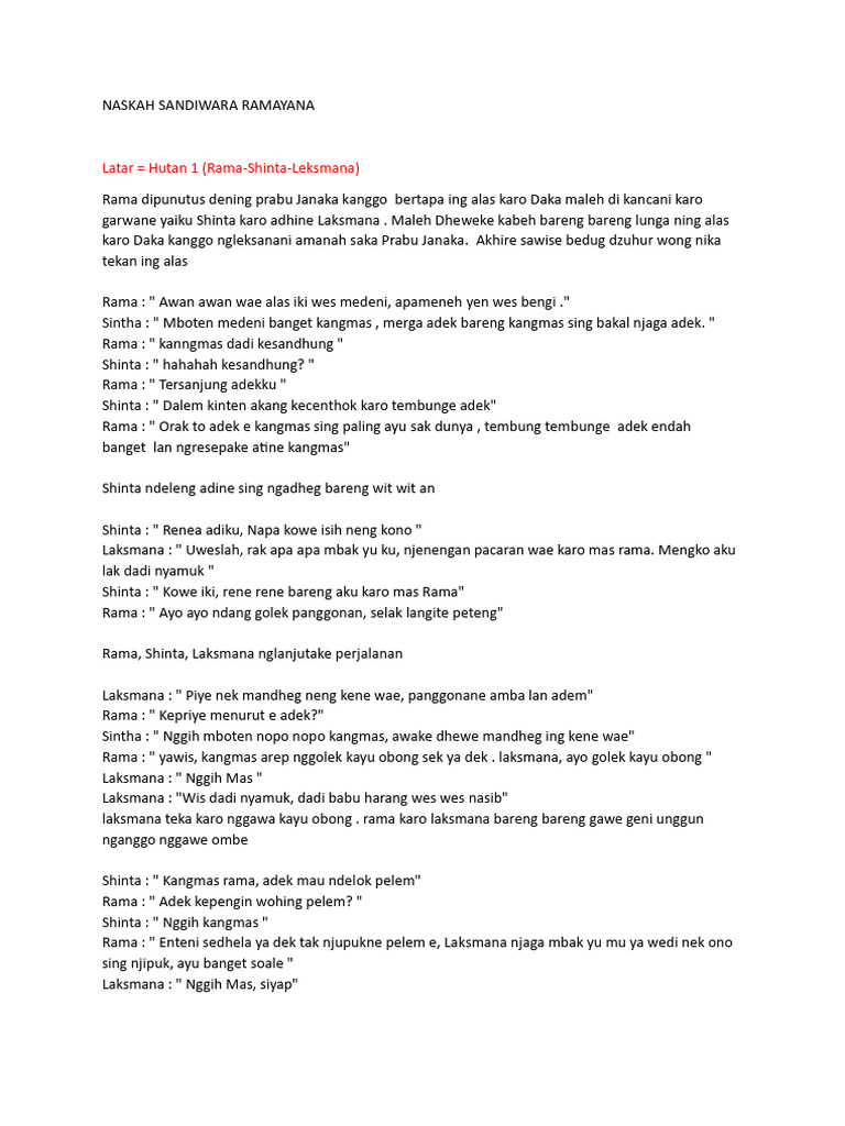 Rama Shinta | PDF