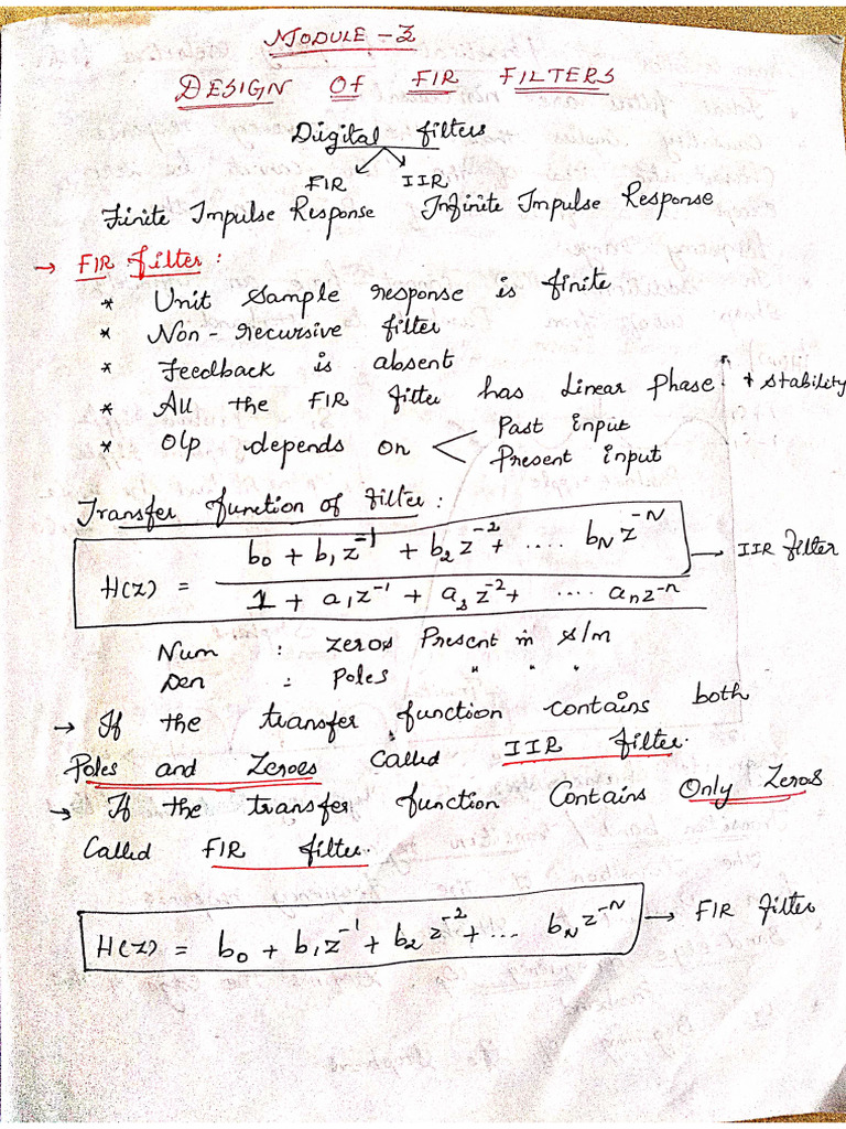 DSP Module 3 Written Notes | PDF