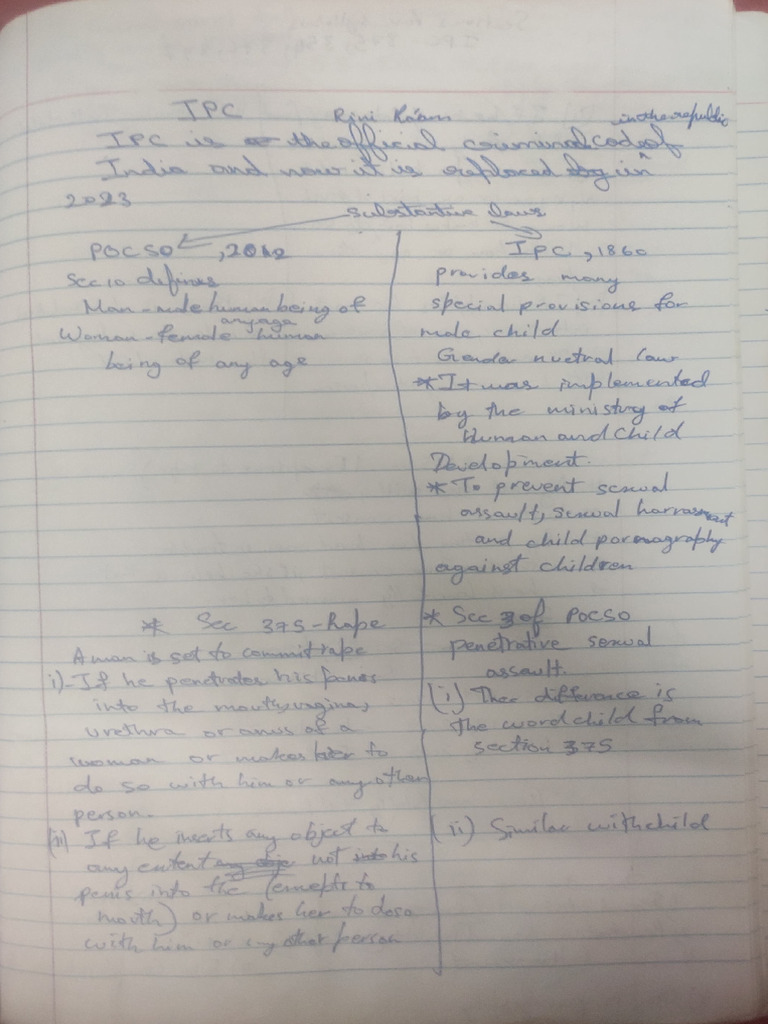 IPC and Pocso Notes | PDF