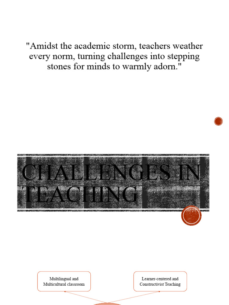 Challenges in Teaching | PDF | Learning | Constructivism (Philosophy Of Education)