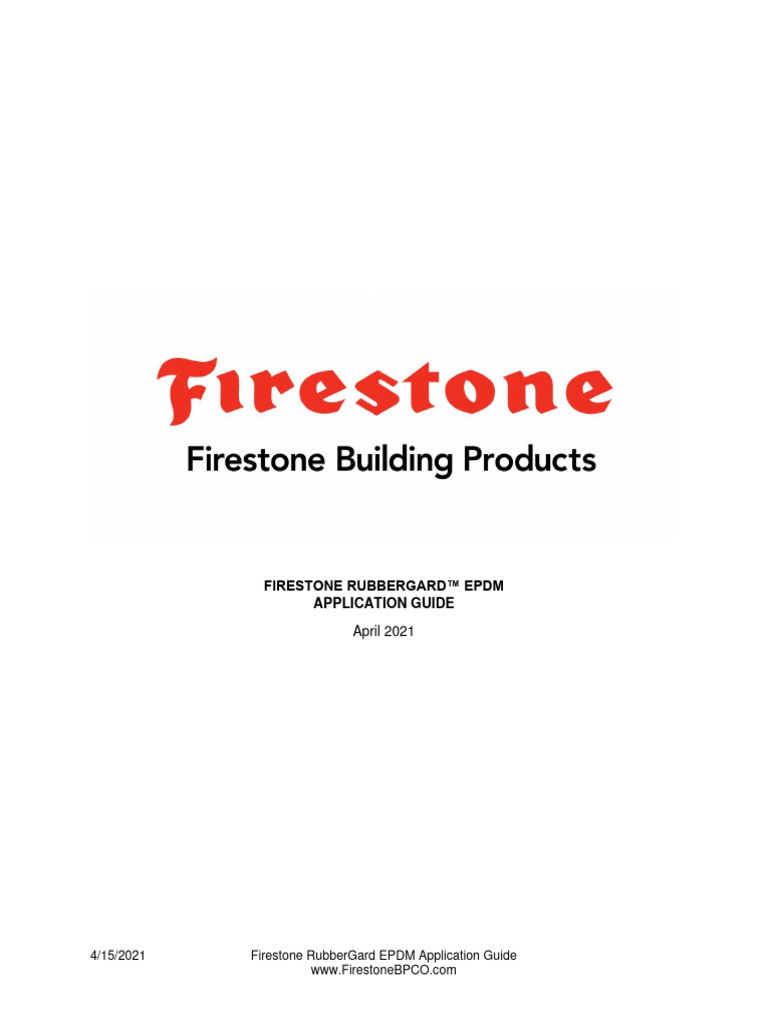 Guia de instalación FIRESTONE RUBBERGARD EPDM | PDF | Roof | Adhesive