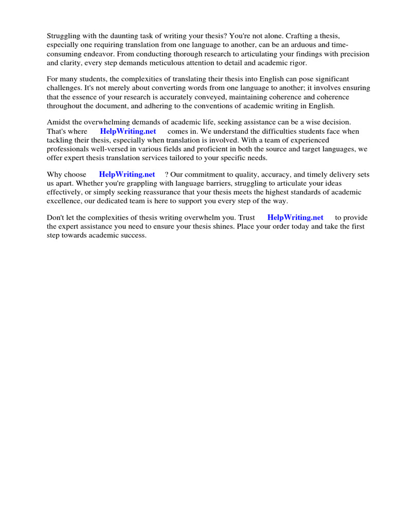 Thesis Traduction Anglais | PDF | Translations | Geographic Information ...