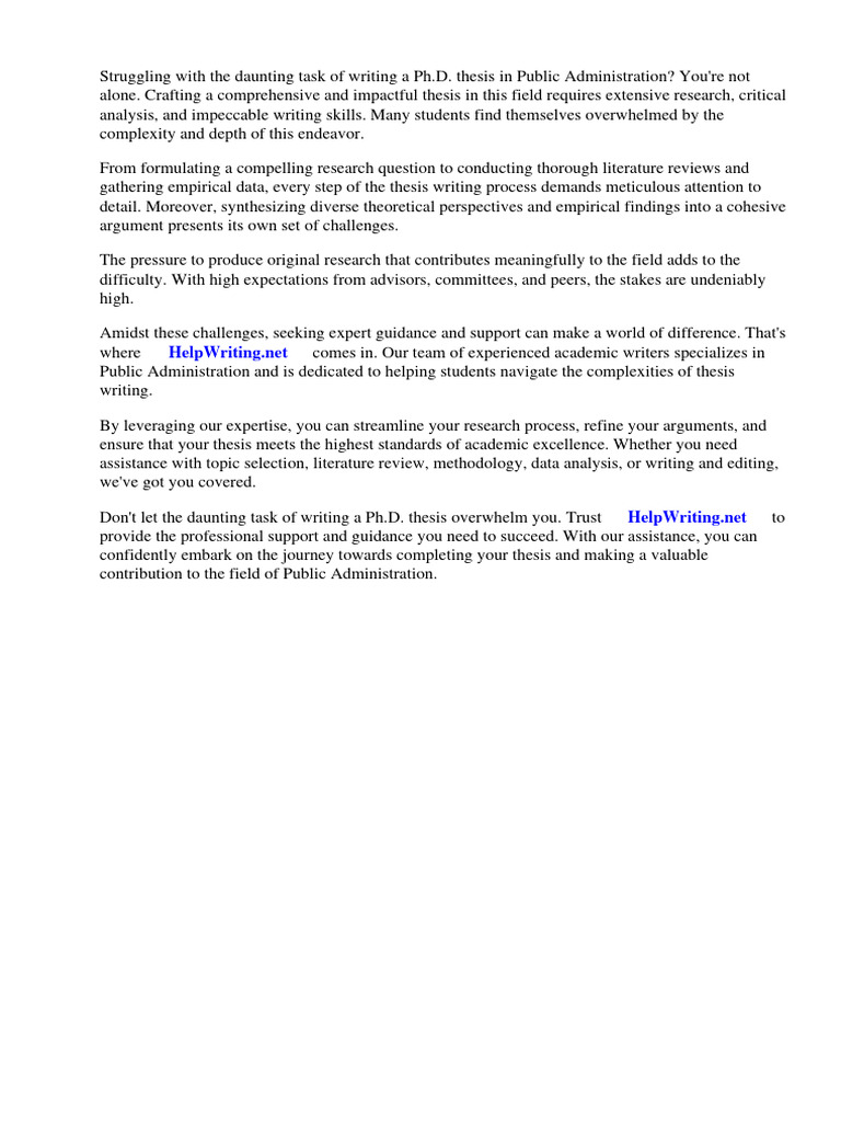 PHD Thesis Public Administration | PDF | Lean Manufacturing | Thesis