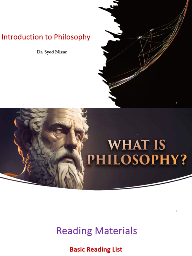 Introduction To Philosophy Overview Pdf Science Reality