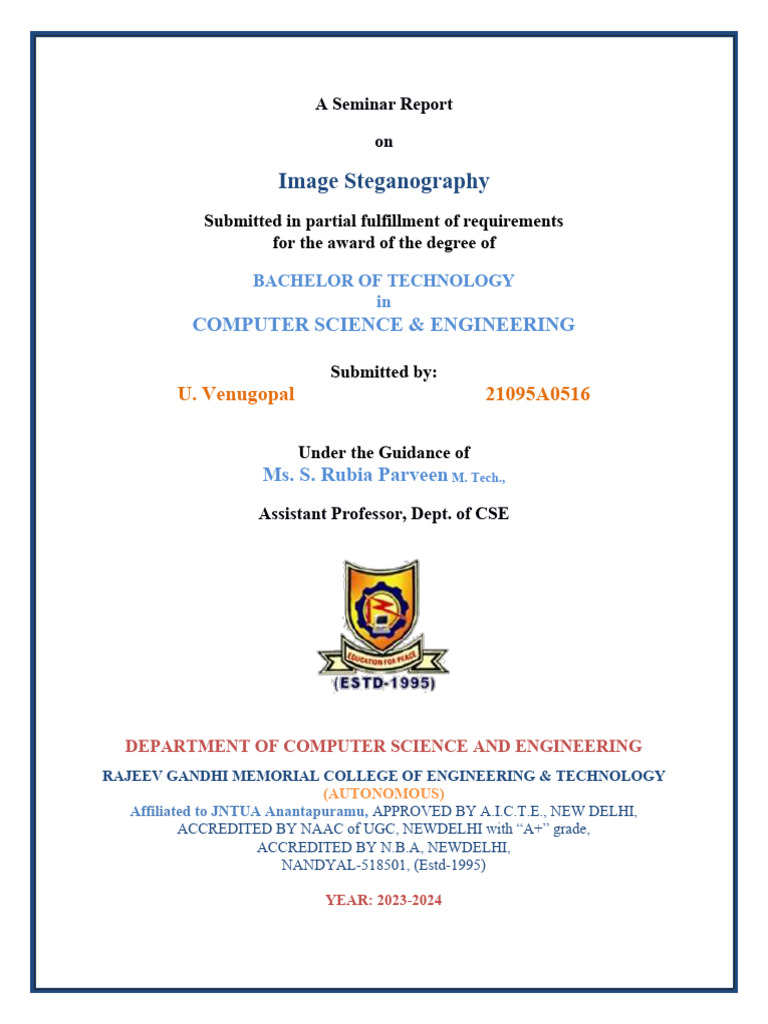 final_seminar_report | PDF | Cryptography | Encryption