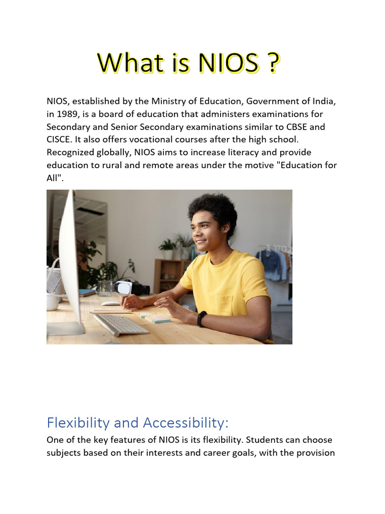 NIOS - A Brief Introduction | PDF | Curriculum