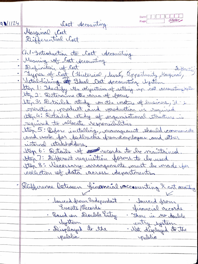 Cost Notes Till CIA | PDF