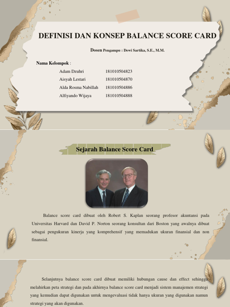 Definisi Dan Konsep Balance Score Card | PDF