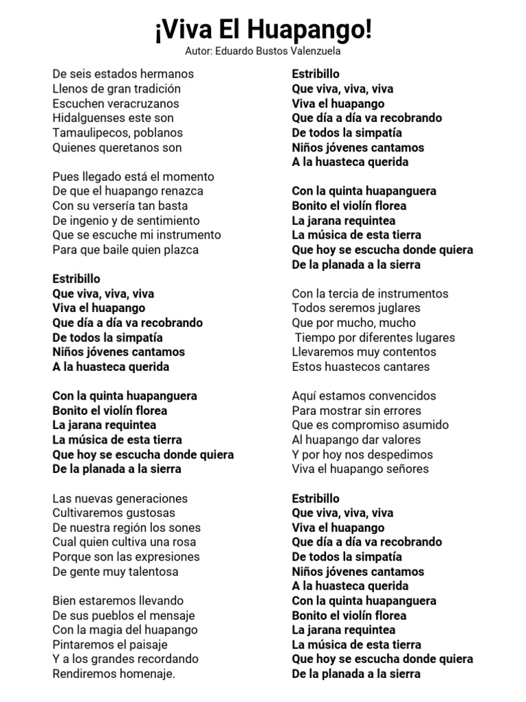Viva El Huapango | PDF | Poesía