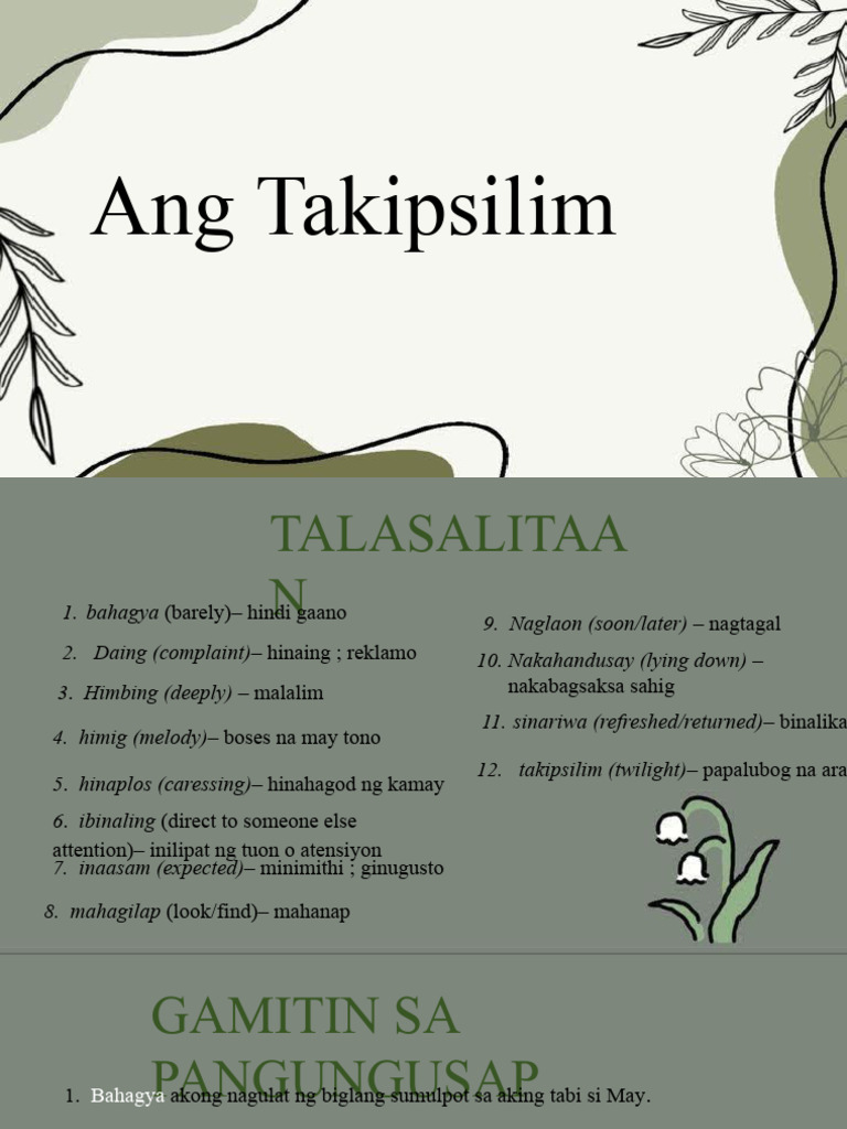 Ang Takipsilim | PDF | Poetry