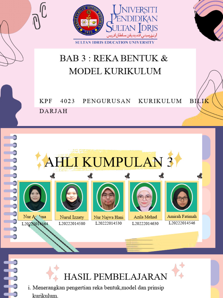 Reka Bentuk & Model Kurikulum | PDF