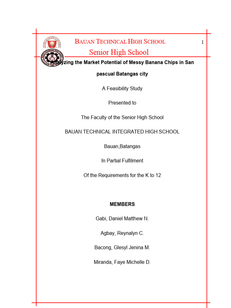 Fs Template 1 | PDF | Feasibility Study | Brand