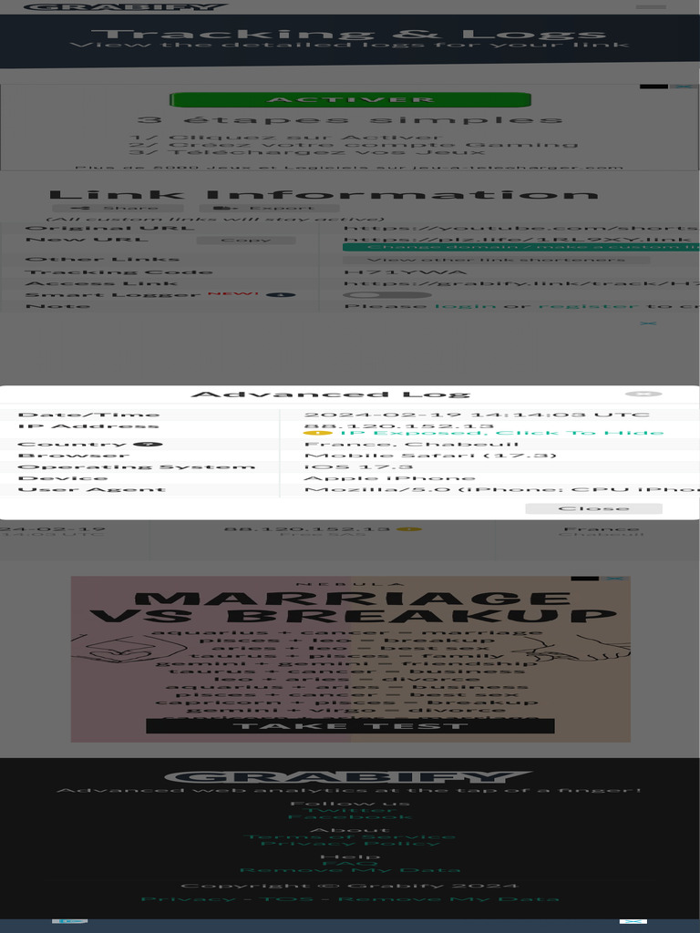 Tracking - Grabify IP Logger & URL Shortener | PDF