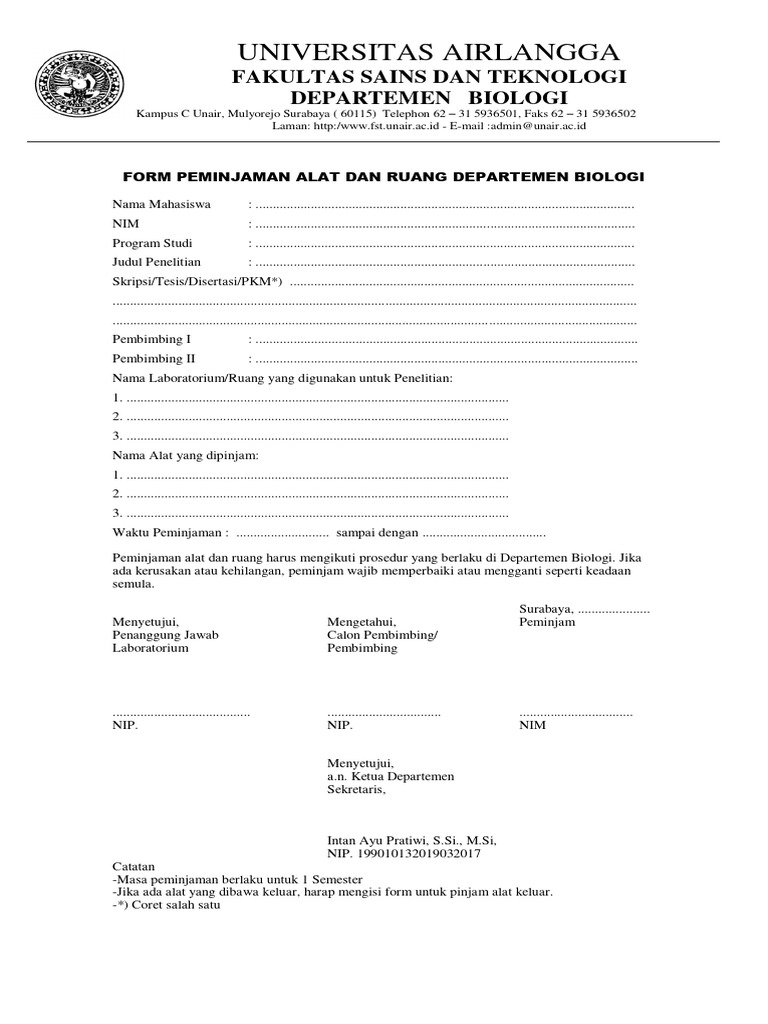 New FORM PINJAM ALAT LAB INTERNAL DAN EKSTERNAL | PDF | Karier ...