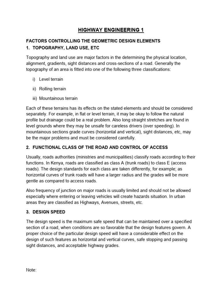 Geometric Design in Highway Engineering | PDF | Science & Mathematics | Computers