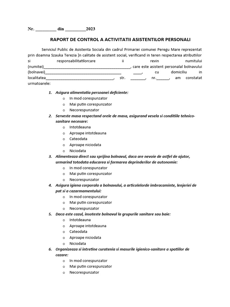 Raport Asistenti | PDF