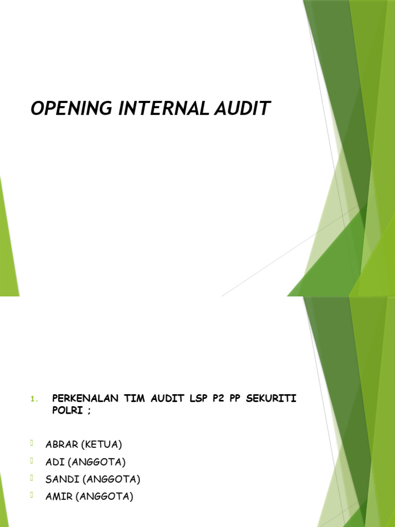 Audit Internal LSP P2 PP Sekuriti | PDF