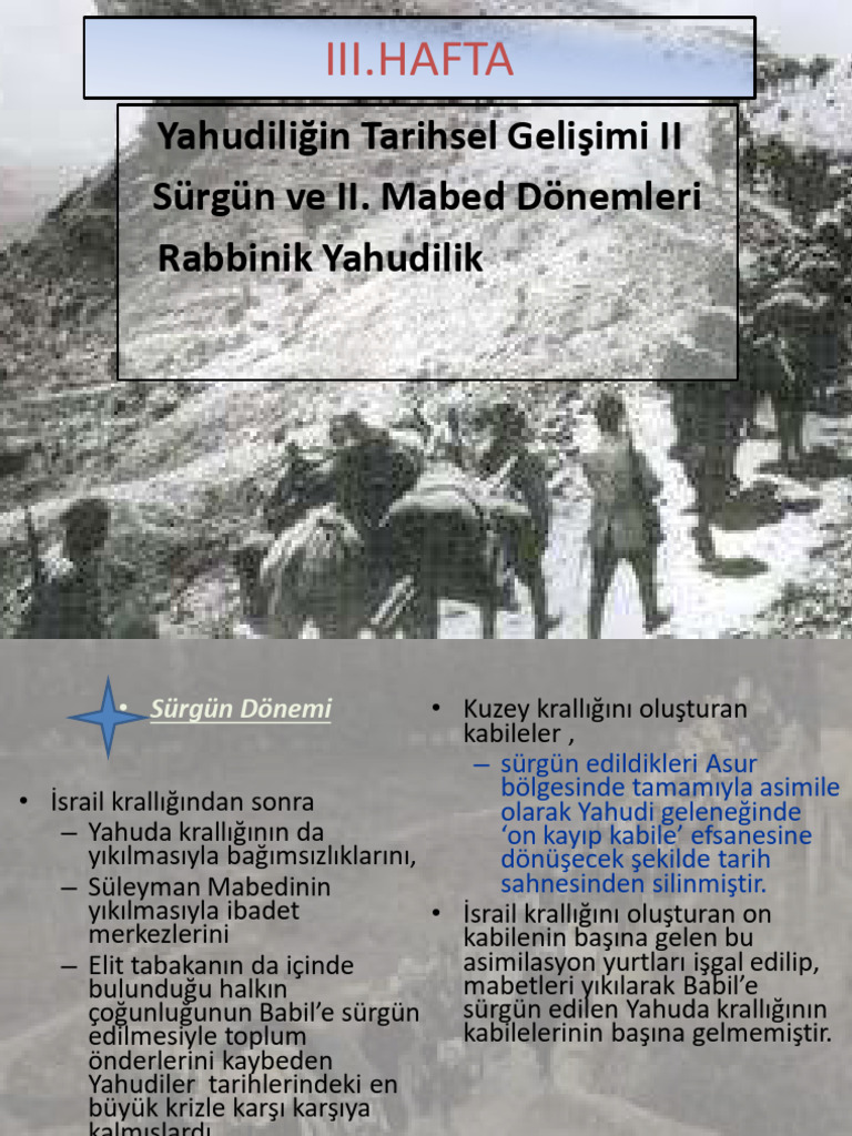 III - Hafta (Yahudi Tarihi II) | PDF
